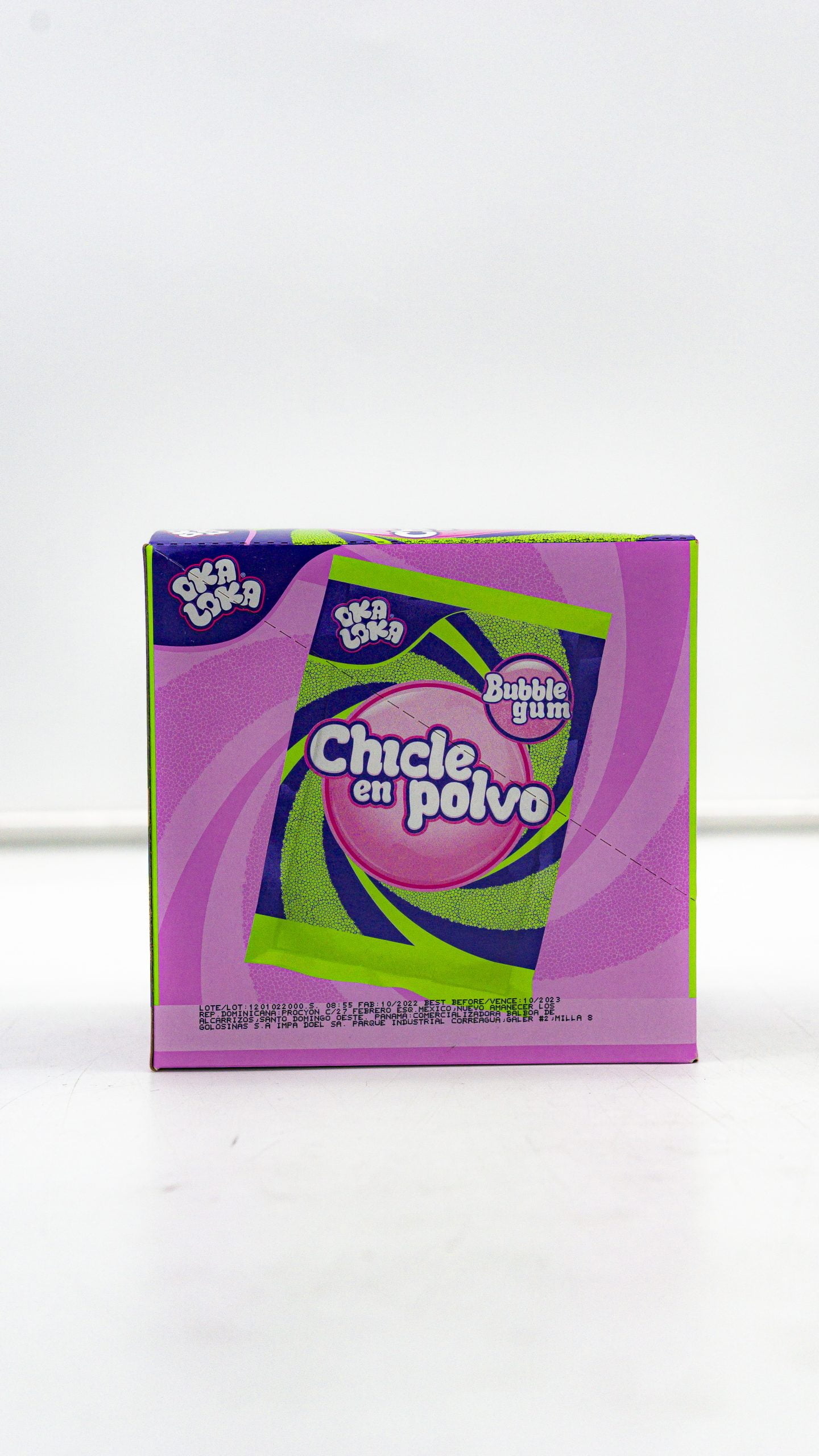 CHICLE EN POLVO OKA LOKA – VARIOS SABORES – Iris Panama