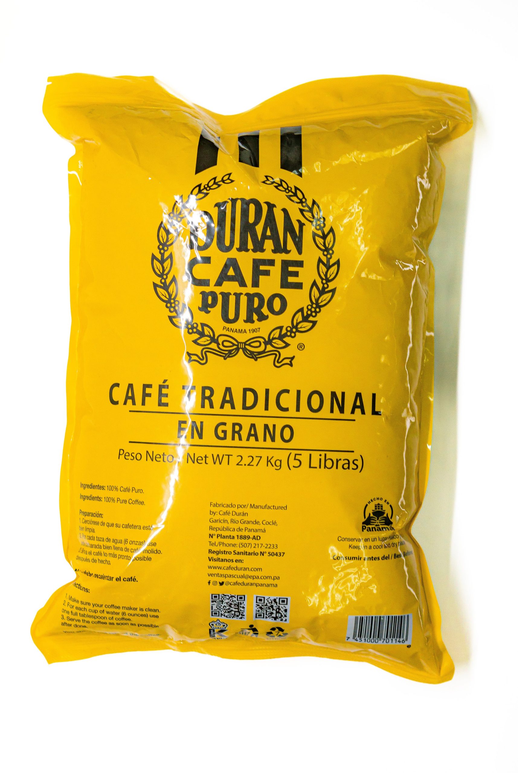 DURAN CAFE GRANOS TRAD 2.27KG – Iris Panama
